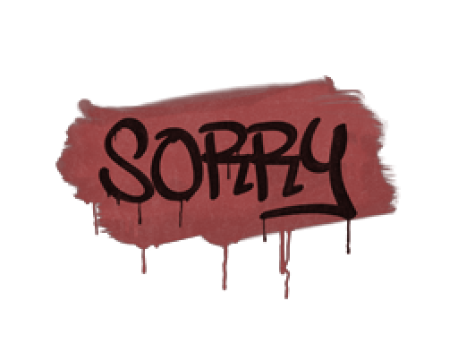 Sealed Graffiti | Sorry (Blood Red) CS:GO | Buy, Sell On Market CS:GO