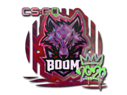 Sticker | Boom (Holo) | 2020 RMR CS:GO | Buy, Sell On Market CS:GO