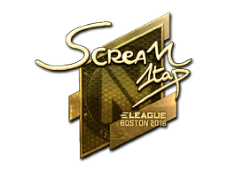 Sticker | ScreaM (Gold) | Boston 2018 CS:GO | Buy, Sell On Market CS:GO